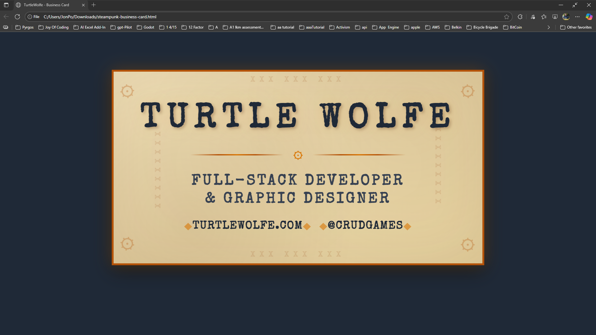 TurtleWolfe - Full Stack Developer & Graphic Designer | React TypeScript